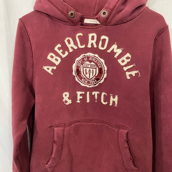 Abercrombie & Fitch | Shirts | Abercrombie And Fitch Maroon Muscle Hoodie | Poshmark